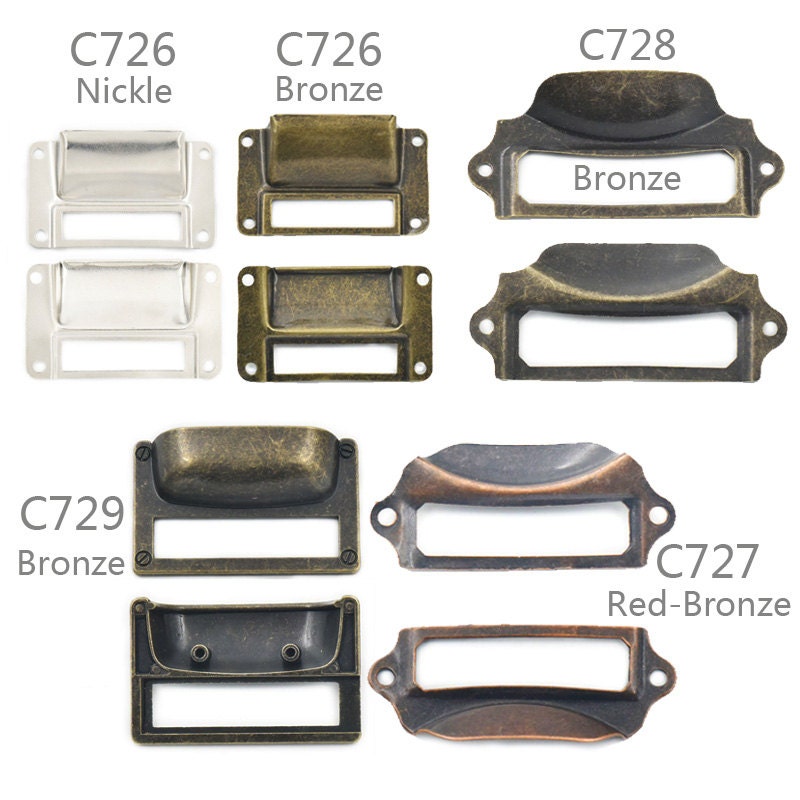 10 Pcs Drawer Door Library Label Tag Pull Home Cabinet Frame | Etsy