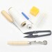 Awl Needles & Thread Beeswax Thimble Ring Seam Ripper Leather Craft ...