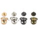 20 Sets Plated Brass Head Button O-ring 3/8" 10mm Stud Screwback With ...
