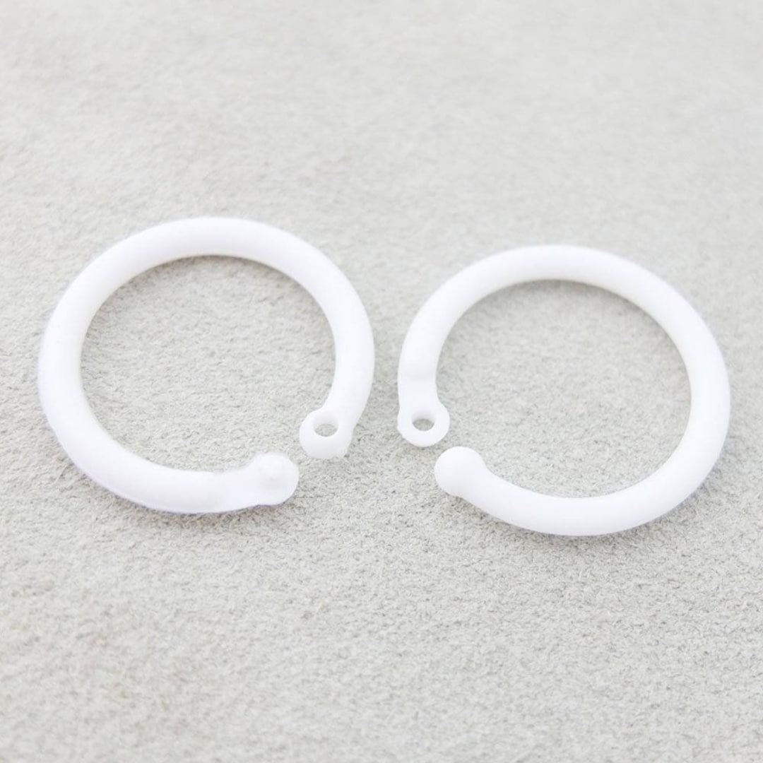 50 Pcs Plastic Loose Leaf Hinge Snap Ring for Clip O Dee Ring Gate Key ...