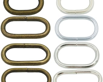 20 Pcs Non Welded Oval Ring Metal Loop Leather 4 Purse Bag Handbag ...
