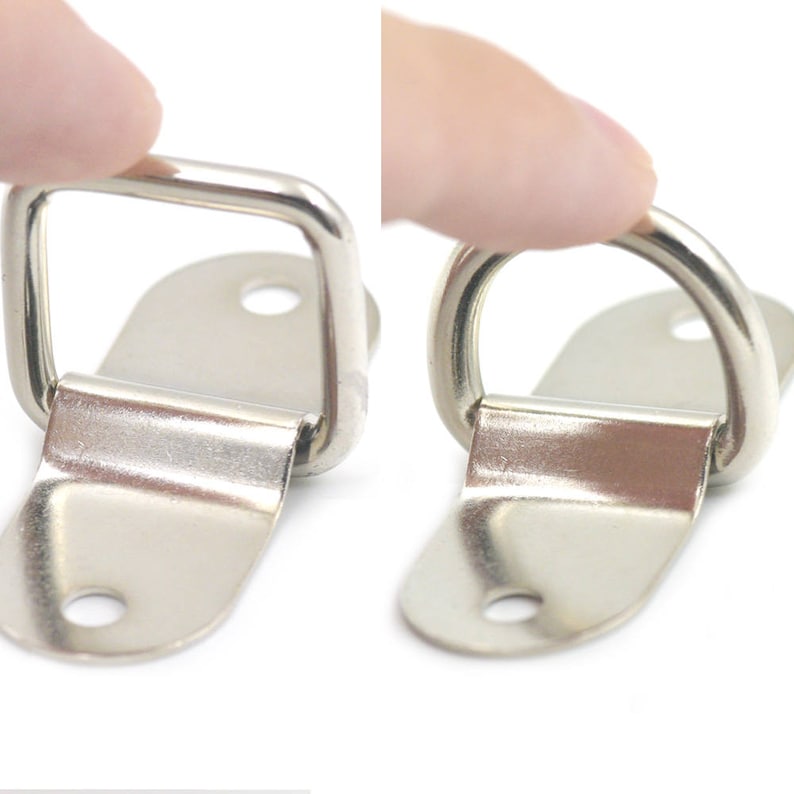 5 Sets Arch Bridge Leather Square D Ring Buckles Double Cap Rivet 4 Bag ...