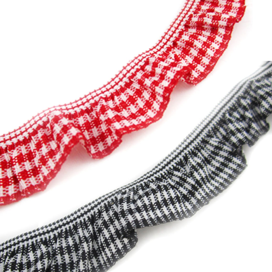 10 Yards 3/4 20mm Gingham Elastic Trim Ruffle Ribbon - Etsy