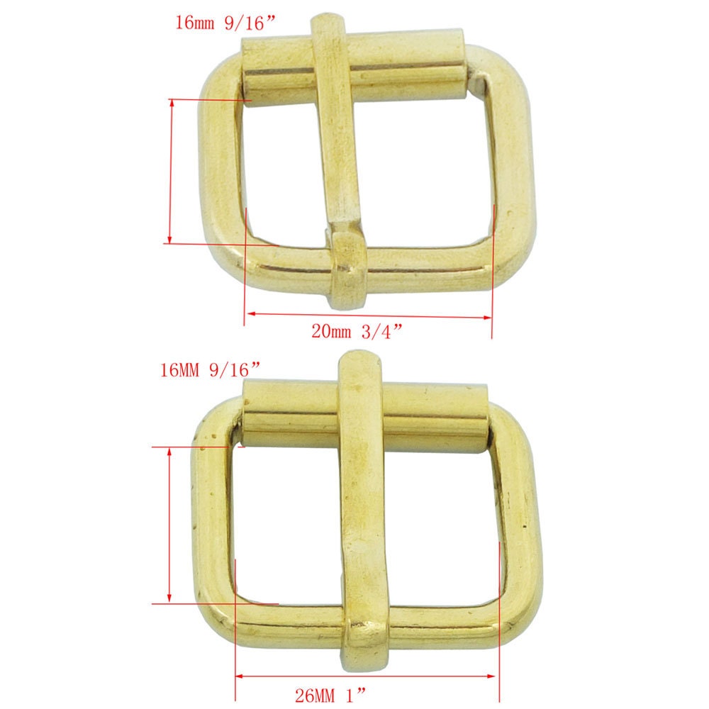 2 PCS Solid Brass Single or Double Prong Roller Buckles 16mm - Etsy