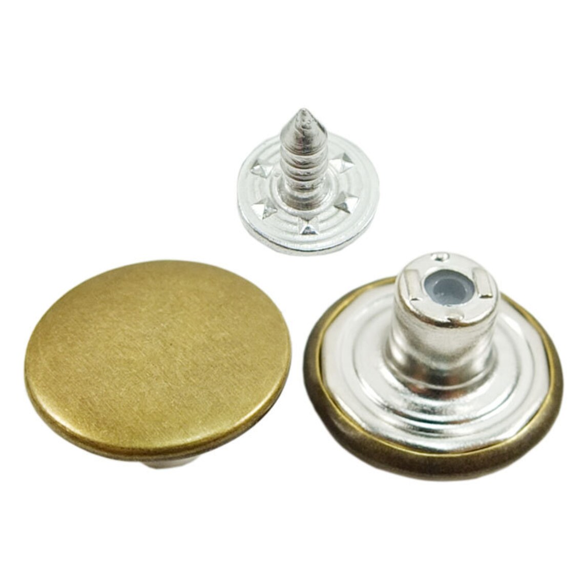 20 50 100 200 Set Jean Tack 17mm 5/8" Look Inside Fine Snap Button Stud ...
