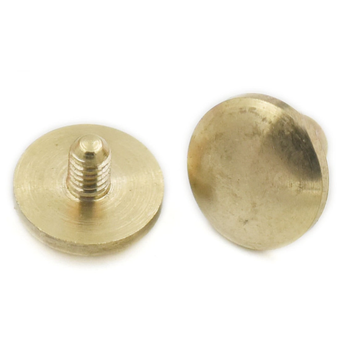 20 Sets Solid Brass Screw Arc Head Button 10mm Stud Nail - Etsy
