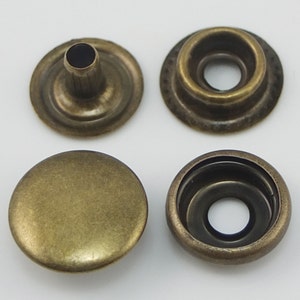 50 Sets 12mm 1/2" Metal Snap Fastener Leather Rapid Rivet Button Sewing ...