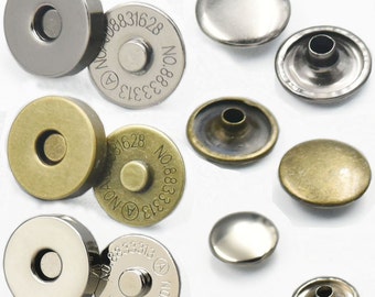 20 Sets 14mm 9/16 Magnetic Snaps Purse Double Rivet | Etsy