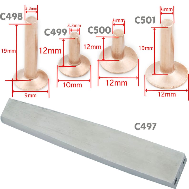 10 Sets Solid Copper Rivets Burrs With 304 Tools Fasteners - Etsy