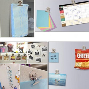 2/5/10/20 Pcs Magnetic Spring Clip for Refrigerator Wall Memo Note ...
