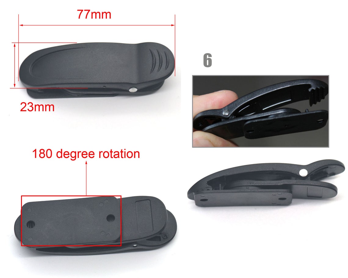 5/12/25/60/100 Pcs Plastic Belt Clips Holster Sheath Clasp Hook Buckle ...