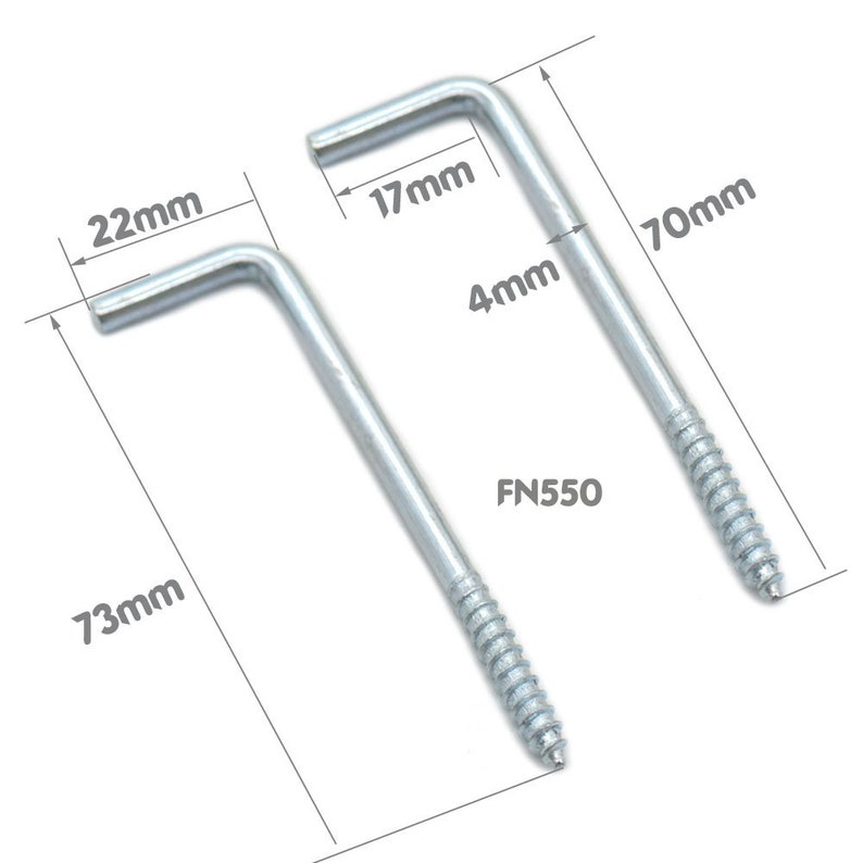 10/20/50/100/200 Pcs Screw-in Hooks Eye Bolts Eyes L Shape | Etsy