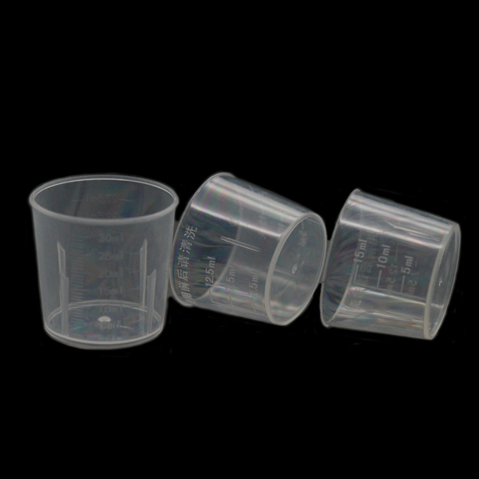 25/60/100 Pcs 15ml 20ml 30ml Plastic Laboratory Measure - Etsy