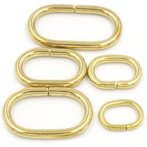 10 Pcs Solid Brass Loop Oval Ring Rings Leather 4 Purse Bag Handbag ...