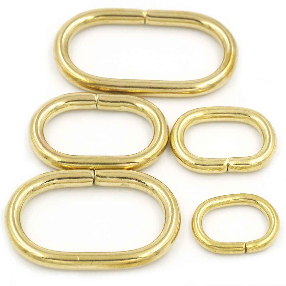 5 10 20 Pcs Solid Brass Loop Oval Ring Rings Leather 4 Purse Bag ...