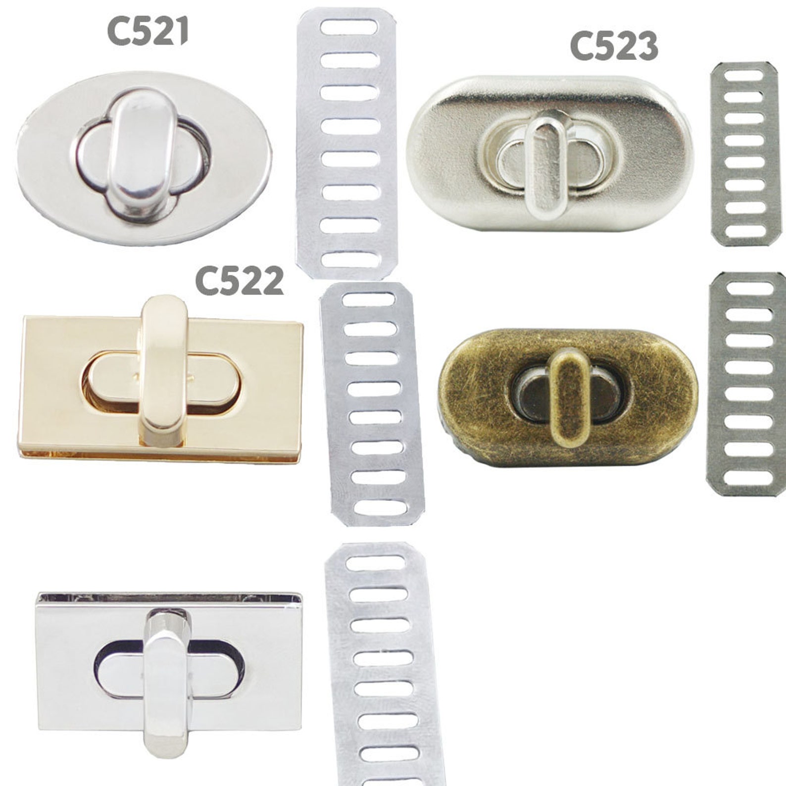 5 Sets Turn Button Latch Closure for Catch Tuck Leather Purse - Etsy