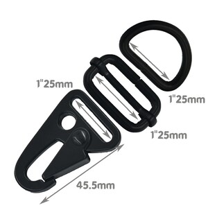 5 Pcs 1" 25mm Sling HK Clips Spring Gate Snap Olecranon Hook Dee Rings ...
