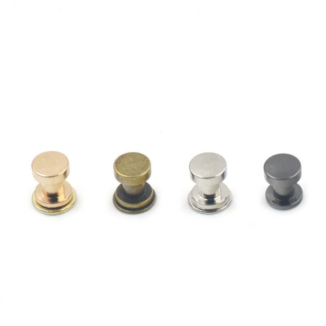 20 Sets Brass Button Chicago Rivets Studs Screw Screwback | Etsy