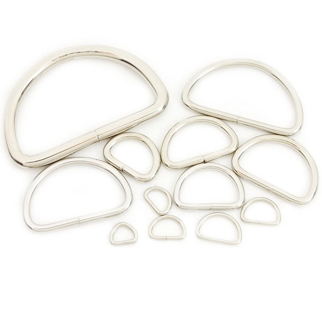 50 Pcs Non Welded Dee Rings Webbing D Buckle Bag 10mm 12mm 16mm 19mm ...