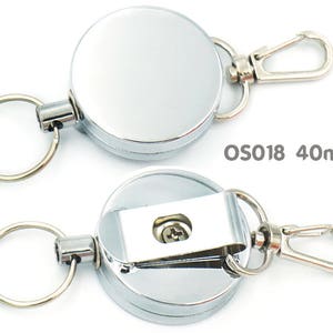 2 Pcs 3cm 4cm Reel Retractable Keyring Chain Pull Key ID Badge - Etsy