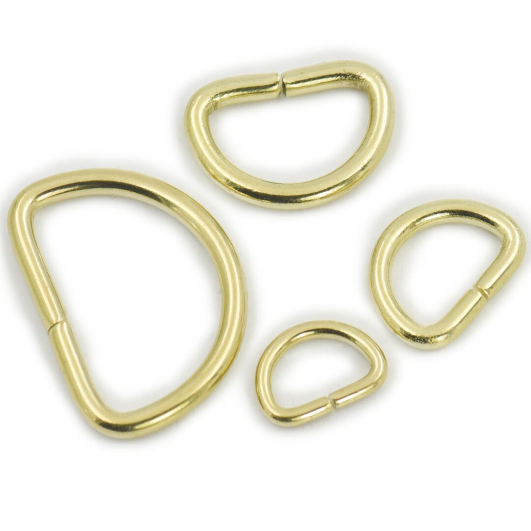 10 Pcs Solid Brass Dee Rings, Webbing Buckle Bag (3/8"-1 5/8") - Etsy