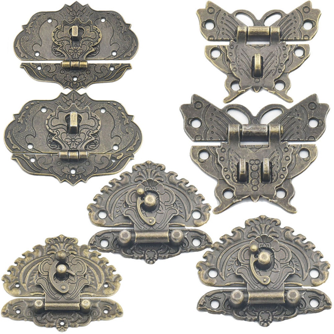 2 5 10 20 Pcs Latch Hook Lock Decorative Jewelry Gift Wooden Box Hasp ...