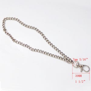 2 PCS Pocket Chain With Swivel Clasps Clips Snap Chain 225mm 8 7/8" for ...