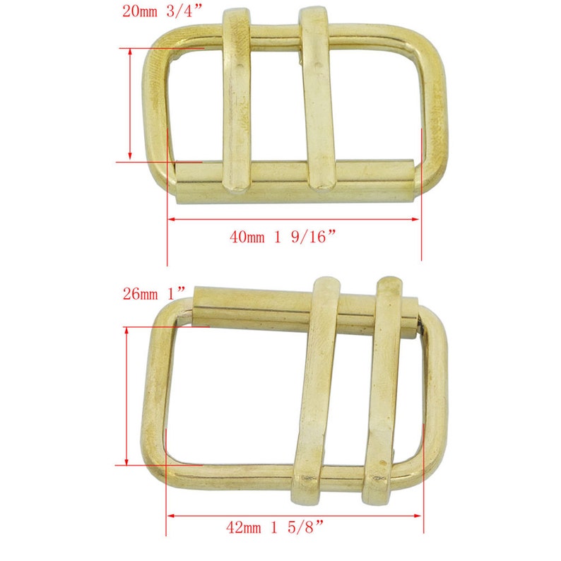 2 PCS Solid Brass Single or Double Prong Roller Buckles 16mm - Etsy