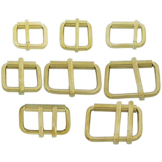 2 5 10 PCS Solid Brass Single or Double Prong Roller Buckles | Etsy