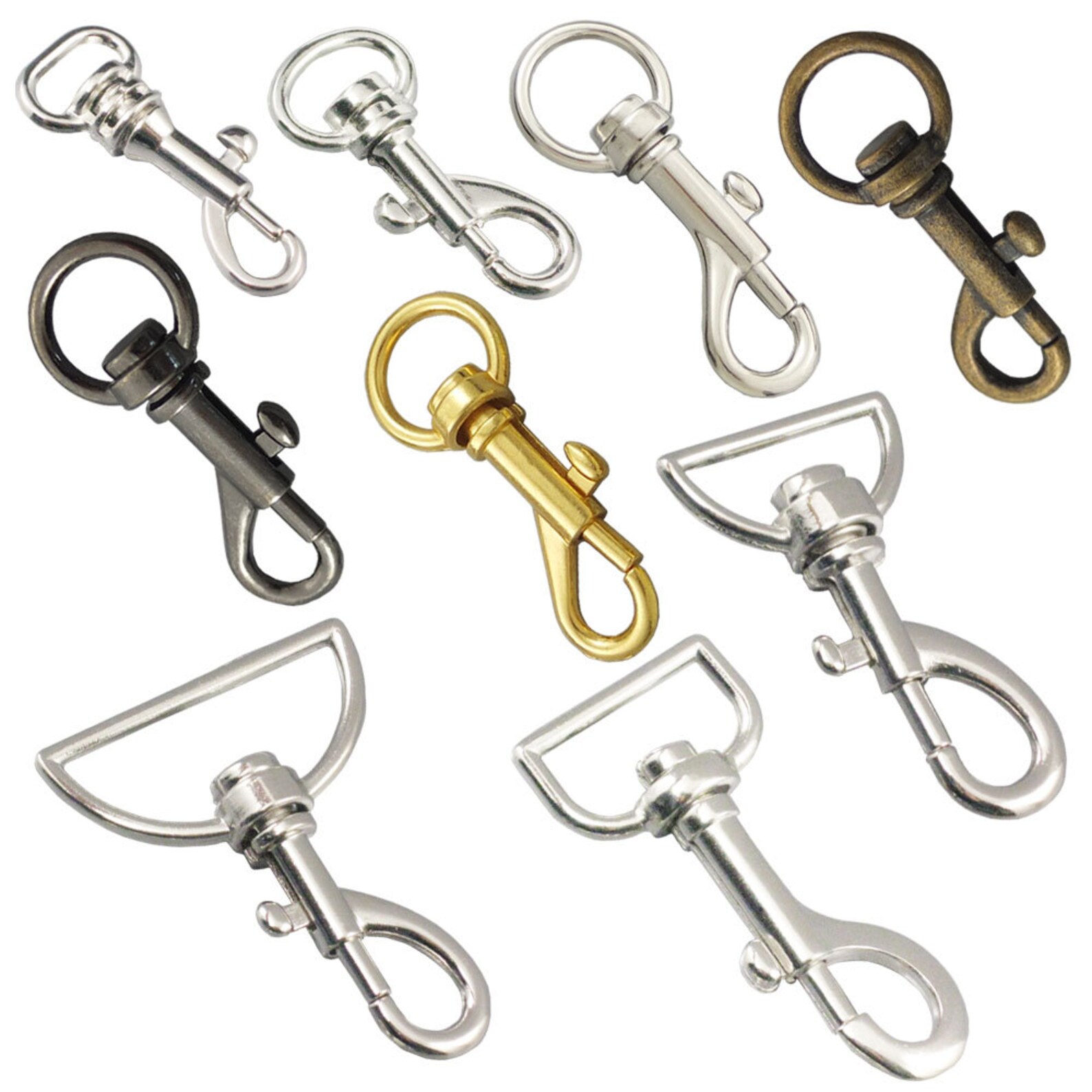 20 Pcs Metal Trigger Swivel Lobster Clasps Clips Snap Hooks - Etsy