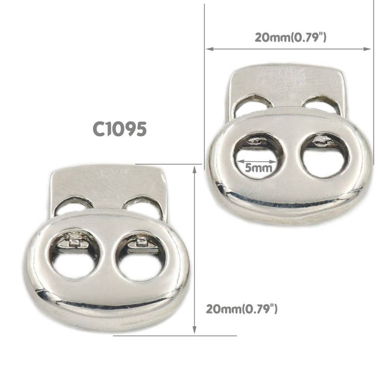 10 Pcs Metal Bean Stopper Toggle Buckle Rope Clamp Cord Locks - Etsy