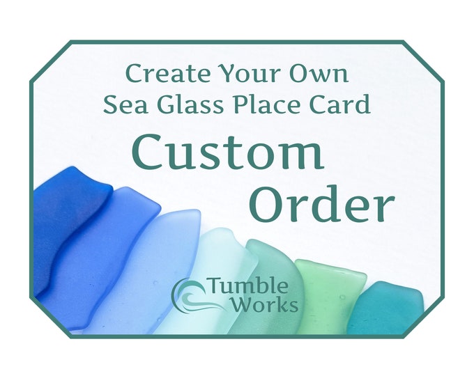 Smaller BULK Sea Glass Place Cards - Etsy