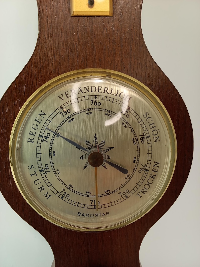 Vintage German Wall Weather Station | Barometer, Thermometer ...