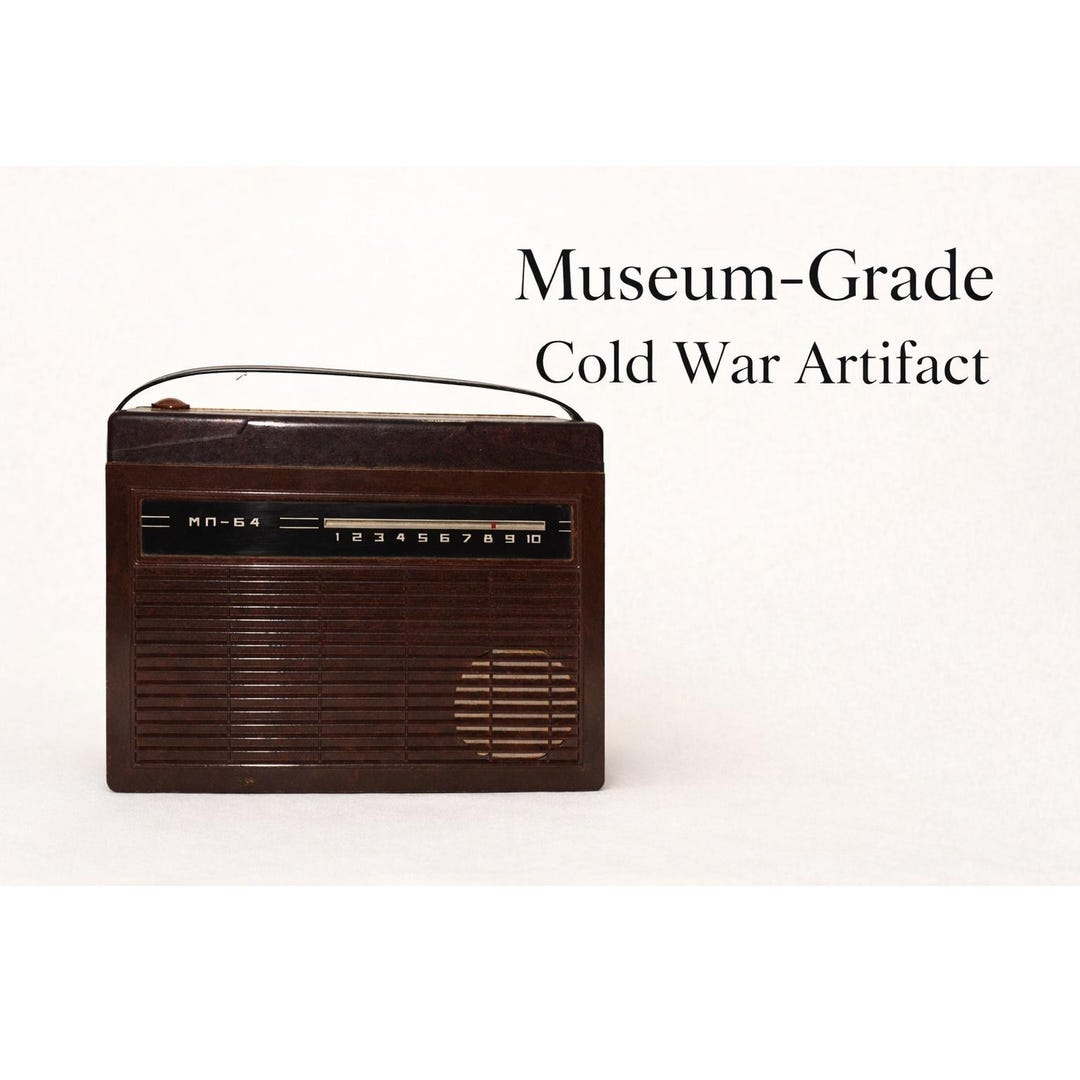Soviet MP-64 Portable Radio 1960s USSR Brown Transistor AM Receiver ...