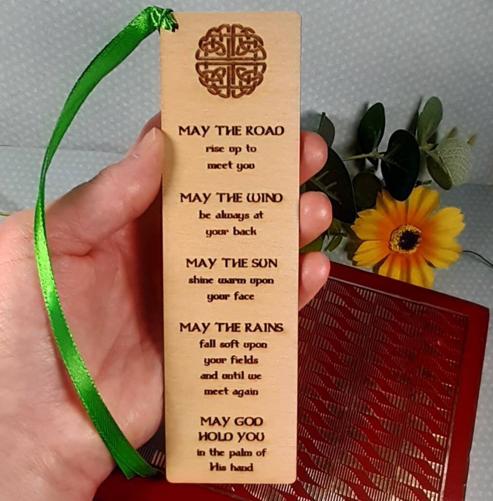 IRISH BLESSING Wooden Bookmark Wedding Gift Prayer Quote - Etsy UK