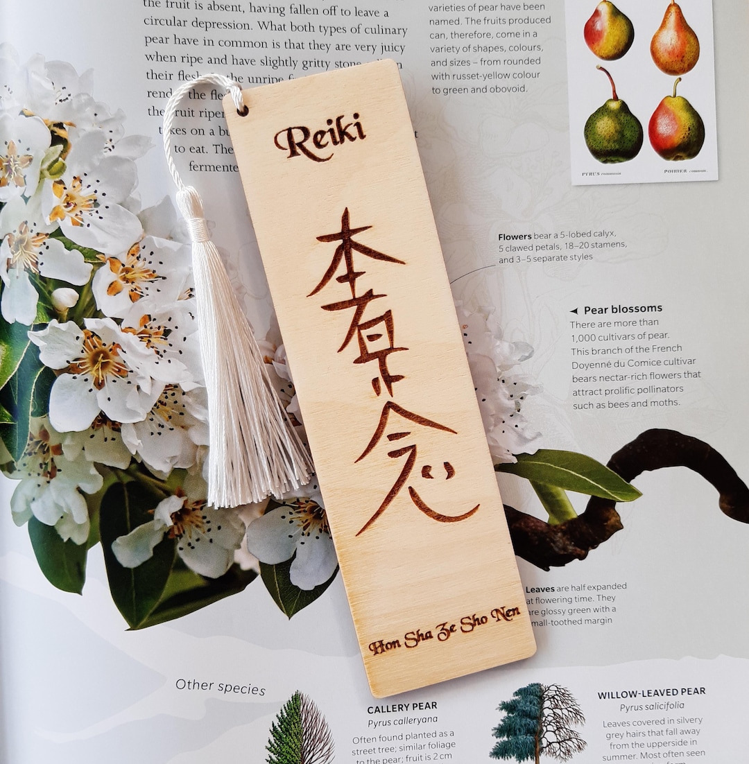 Reiki Distance Healing Symbol Engraved Onto Wooden Bookmark, Hon Sha Ze ...