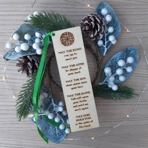 IRISH BLESSING Wooden Bookmark, Wedding Gift, Prayer Quote, May the ...