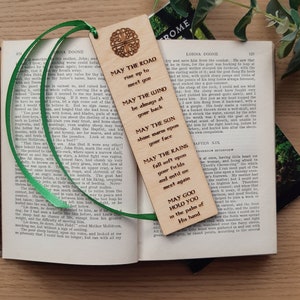 IRISH BLESSING Wooden Bookmark, Wedding Gift, Prayer Quote, May the ...