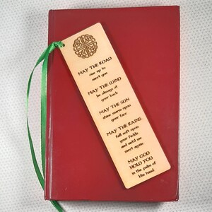 IRISH BLESSING Wooden Bookmark Wedding Gift Prayer Quote - Etsy UK