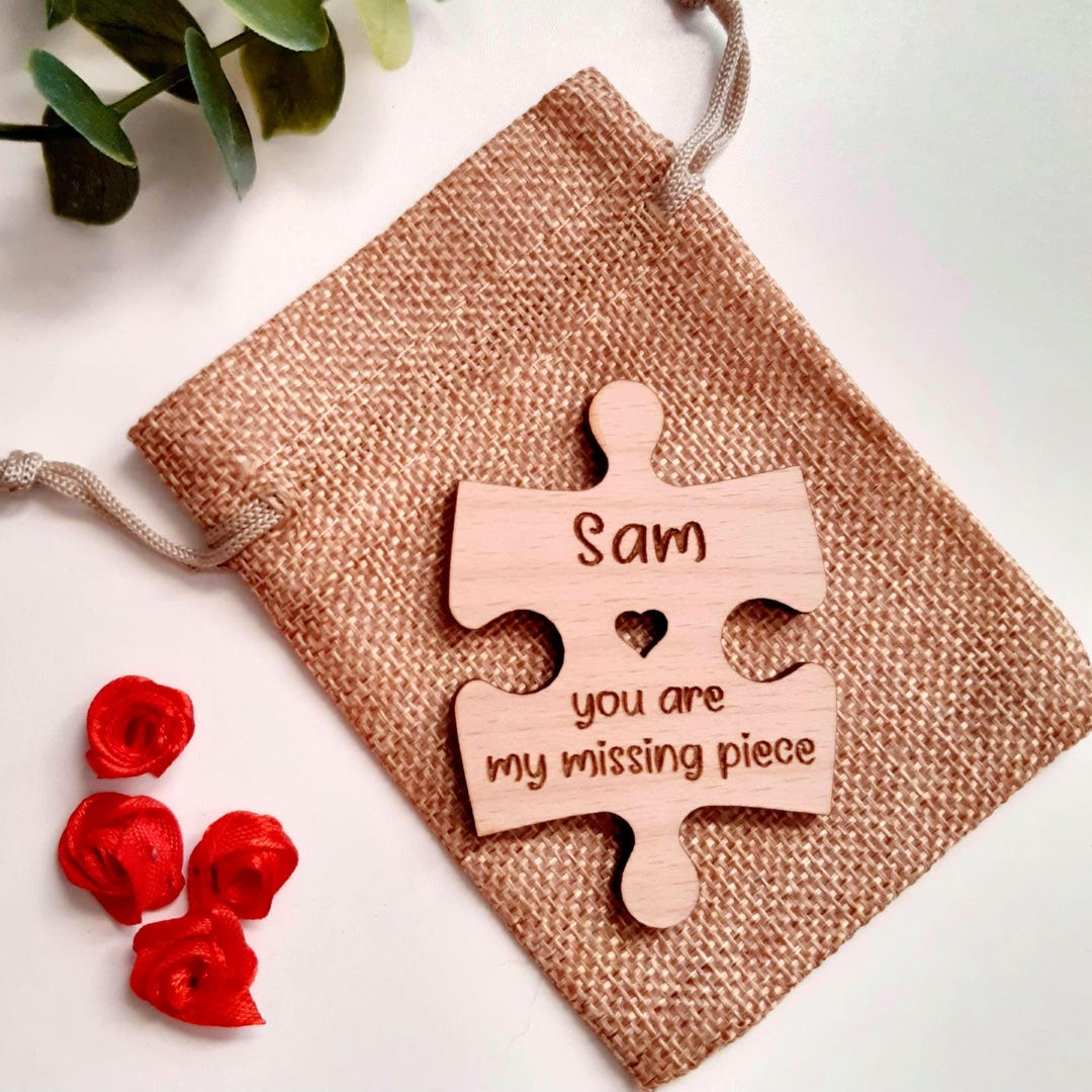 Personalised Valentines Day My Missing Piece Gift for Him/her, Romantic ...