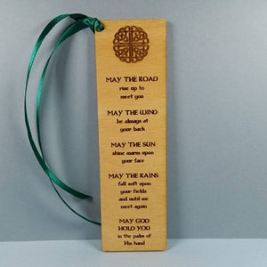 IRISH BLESSING Wooden Bookmark Wedding Gift Prayer Quote | Etsy