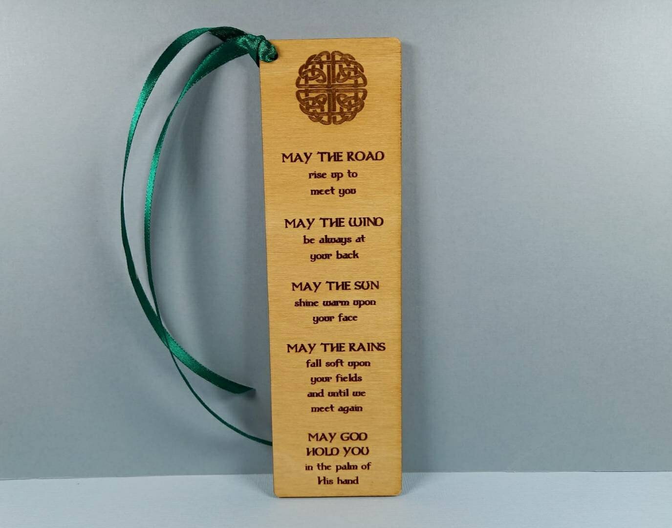 IRISH BLESSING Wooden Bookmark Wedding Gift Prayer Quote | Etsy