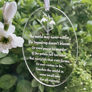 SNOWDROP Miscarriage Baby Loss Keepsake / Infant Loss Gift / - Etsy UK