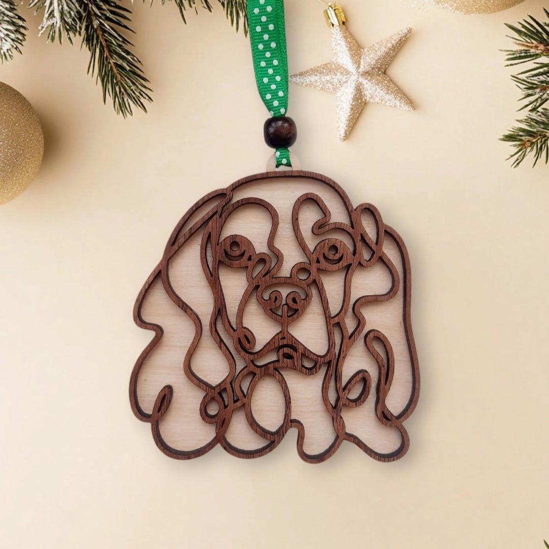 Cocker Spaniel Dog Wooden Hanging Decoration, Gift for Dog Lovers, Pet ...