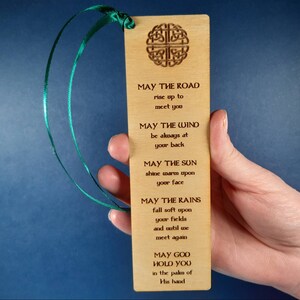 IRISH BLESSING Wooden Bookmark, Wedding Gift, Prayer Quote, May the ...