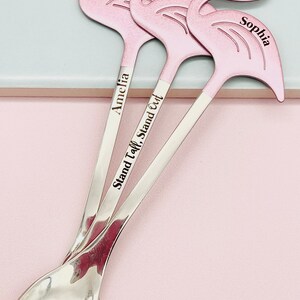 Flamingo Spoon, Teaspoon, Flamingo Gift, Flamingo Quote, Personalised ...