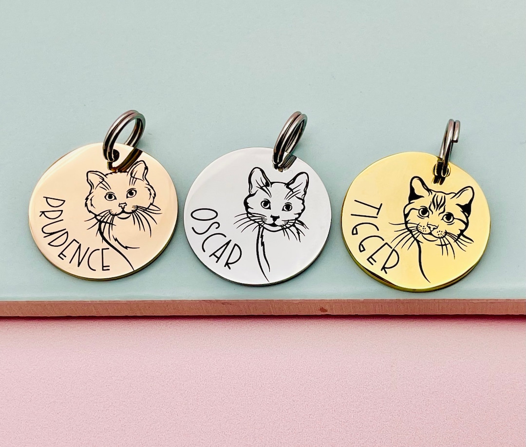 Cat Tag, Cat ID Tag, Pet Tags, ID Tag, Custom Tag, Personalised ...