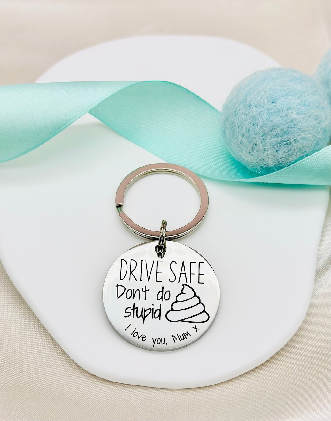 Drive Safe Keychain Keyring, Drive Safe, Be Safe Keyring, New Driver ...