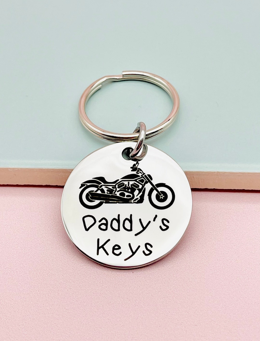 Daddys Motorbike Keys, Motorbike Keyring, Fathers Day Gift, Motorbiker ...