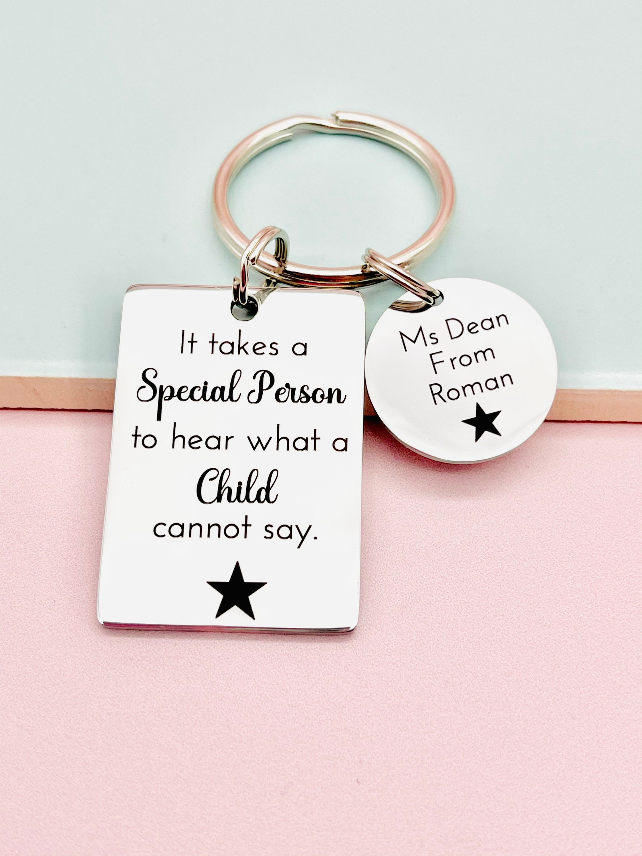 Teacher Gift, Speech Therapy Teacher, Autism Awareness Keyring, Special ...